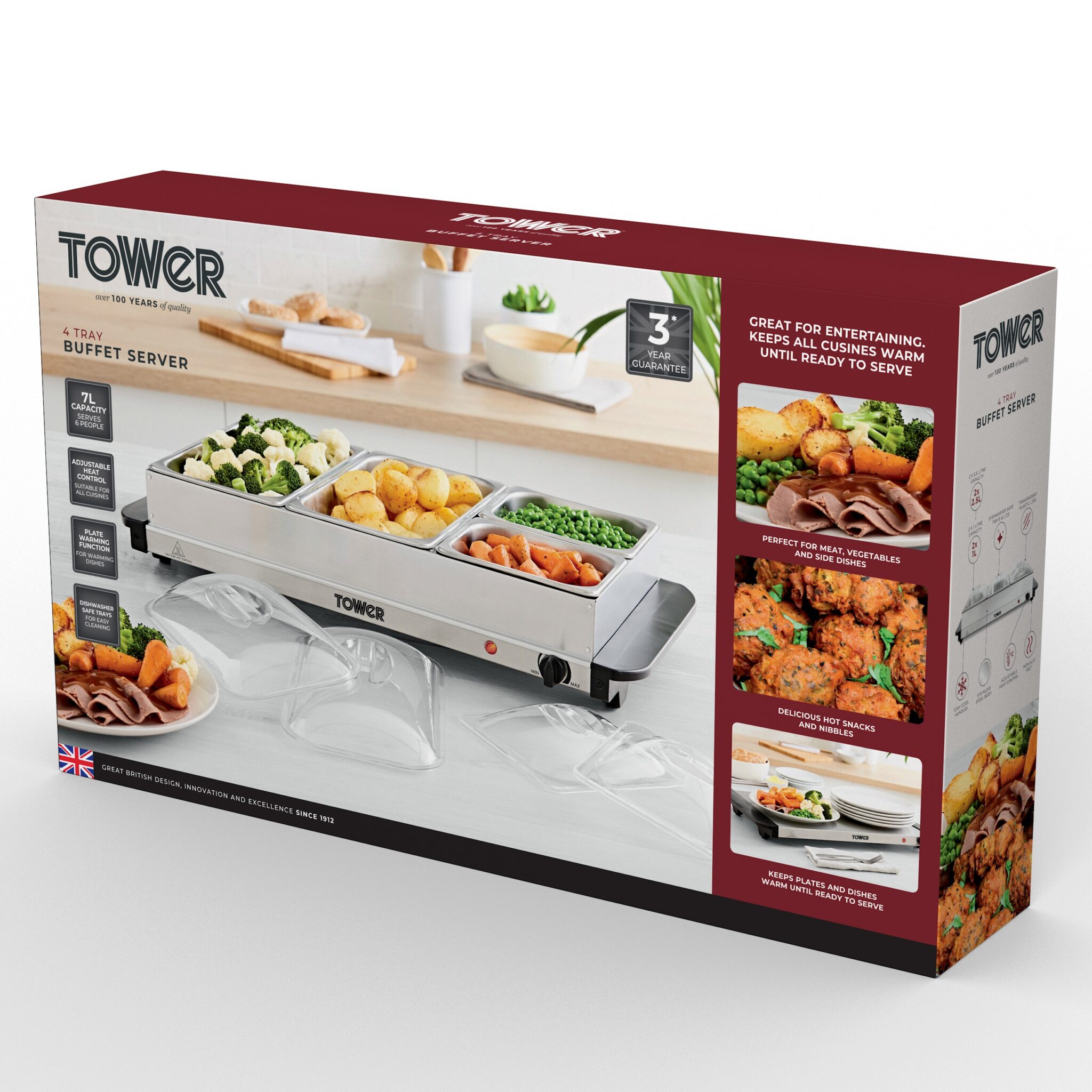 4 Tray Buffet Server - Bilco Direct