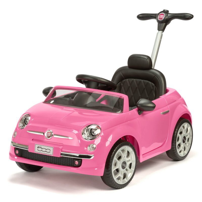 Fiat 500 Pink Push/Ride on Car - Bilco Direct