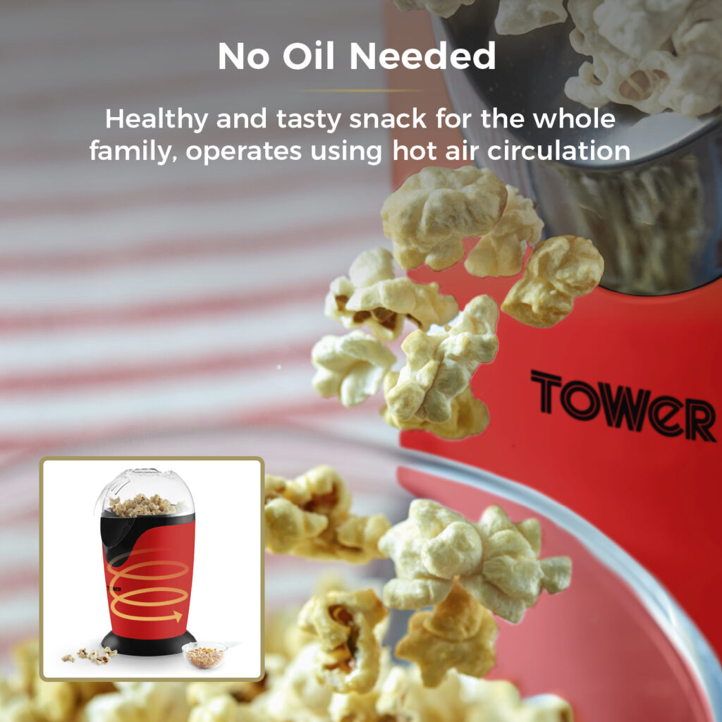 Tower Popcorn Maker 1200w - Bilco Direct