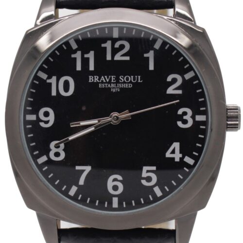 Brave Soul Mens Watch Black face with Black Strap - Bilco Direct