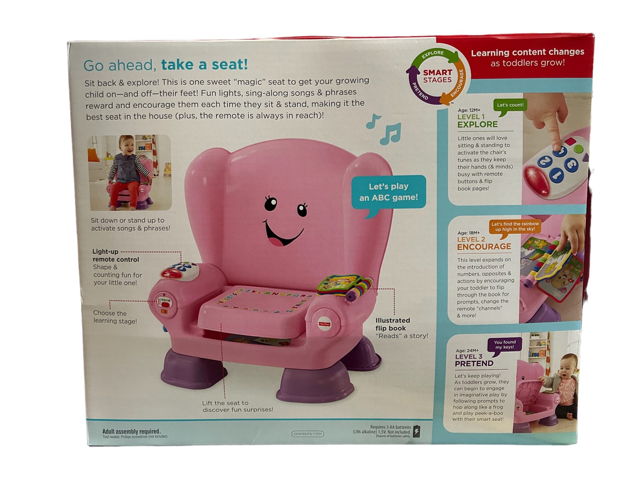 Fisher Price Smart Stages Pink Chair - Bilco Direct