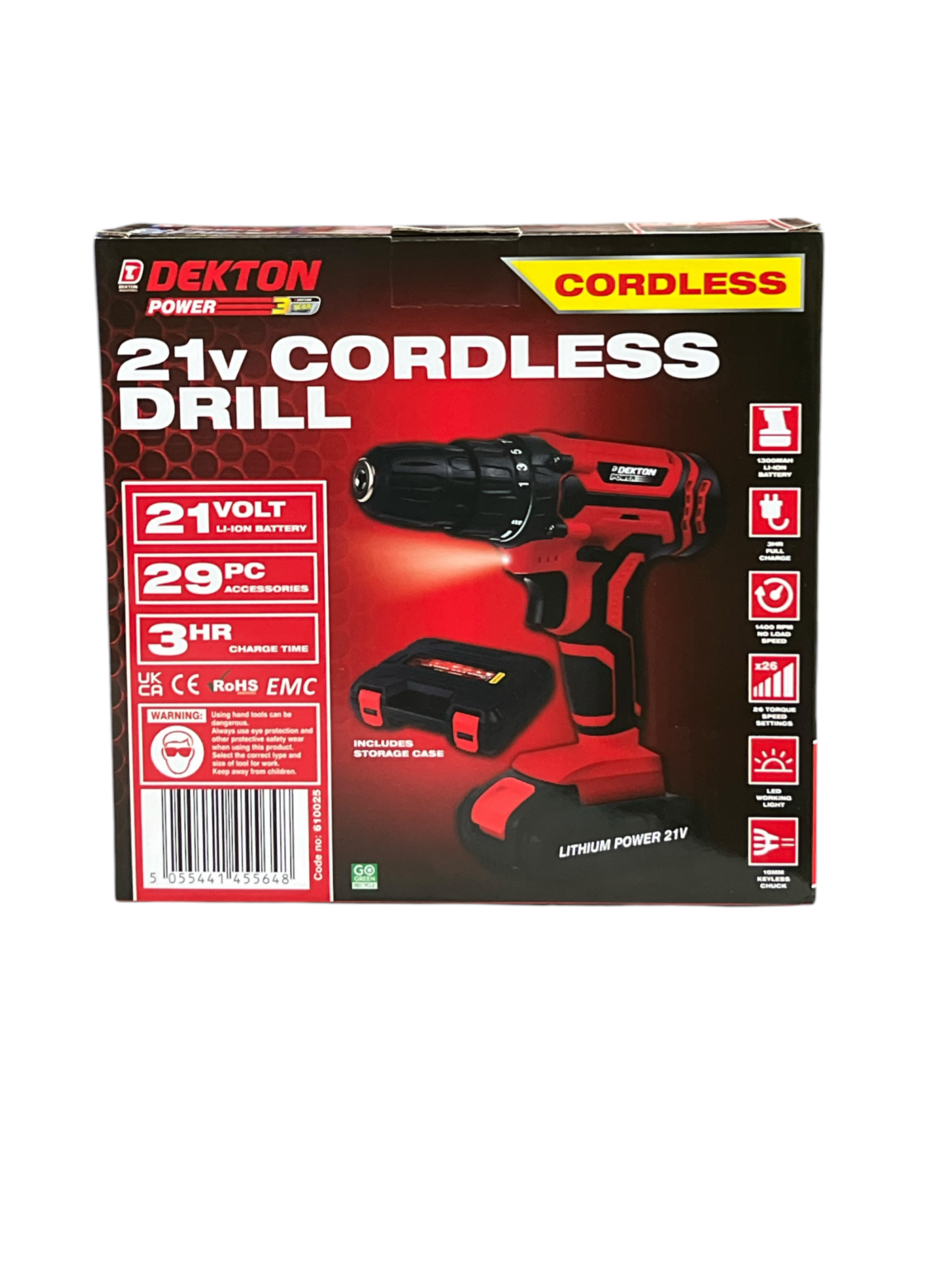 Dekton 21v Cordless Drill - Bilco Direct