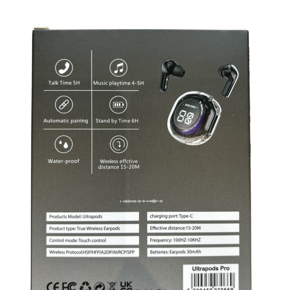 Ultrapods Pro Wireless Earbuds-White - Bilco Direct